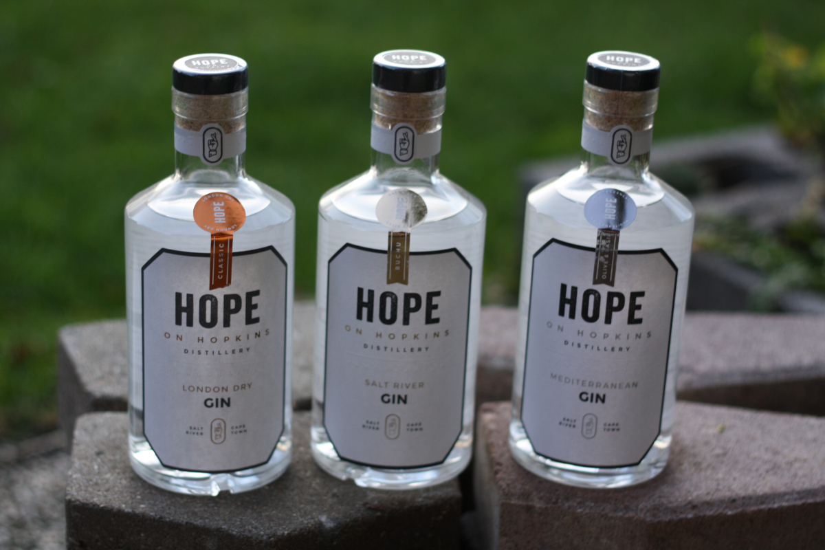 Hope on Hopkins Gin: London Dry, Mediterranean, Salt River - Ginday